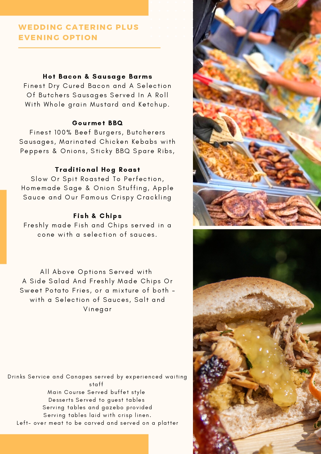 Wedding Catering With Evening Buffet | Spitting Pig